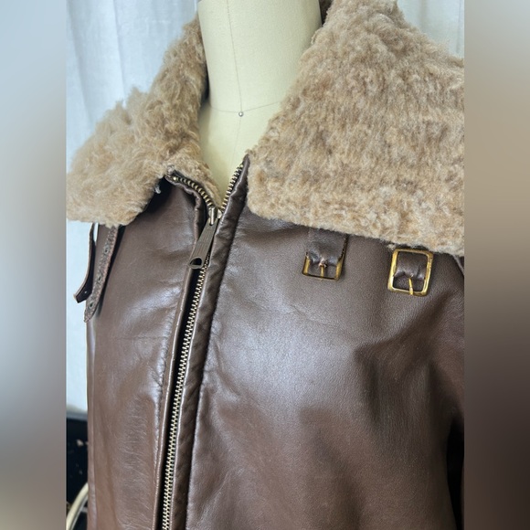 Sears | Jackets & Coats | Vintage 6s 70s Sears Leather Shop Aviator Bomber Jacket Large | Poshmark